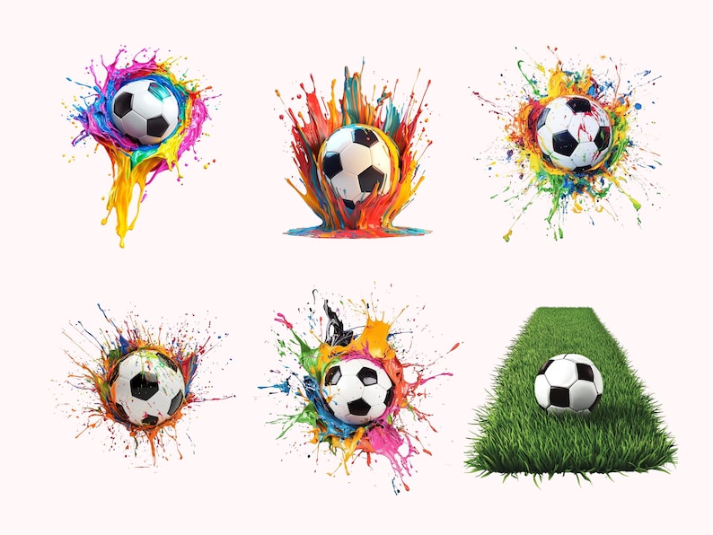 Soccer Clipart Bundle Png, Watercolor Soccer Clipart Png, Soccer ...