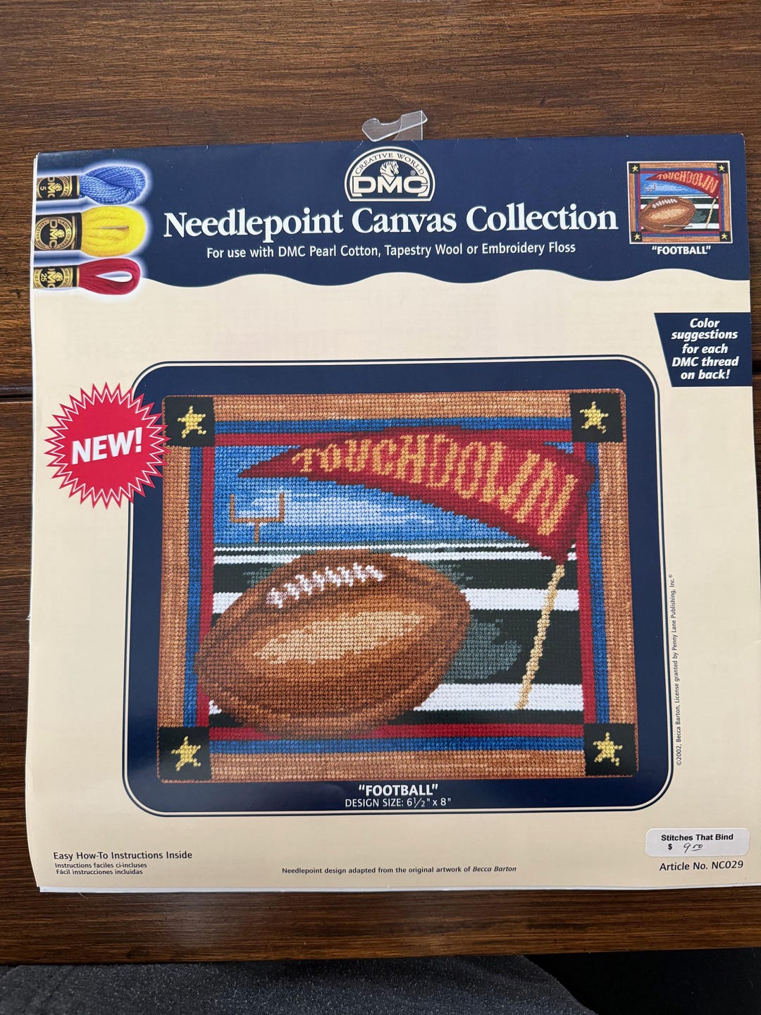 DMC football Needlepoint Canvas Collection NC029 - Etsy