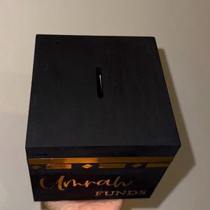 Wooden Hajj Umrah Box, Luxury Money Box, Islamic Gift, Nikkah Gift ...