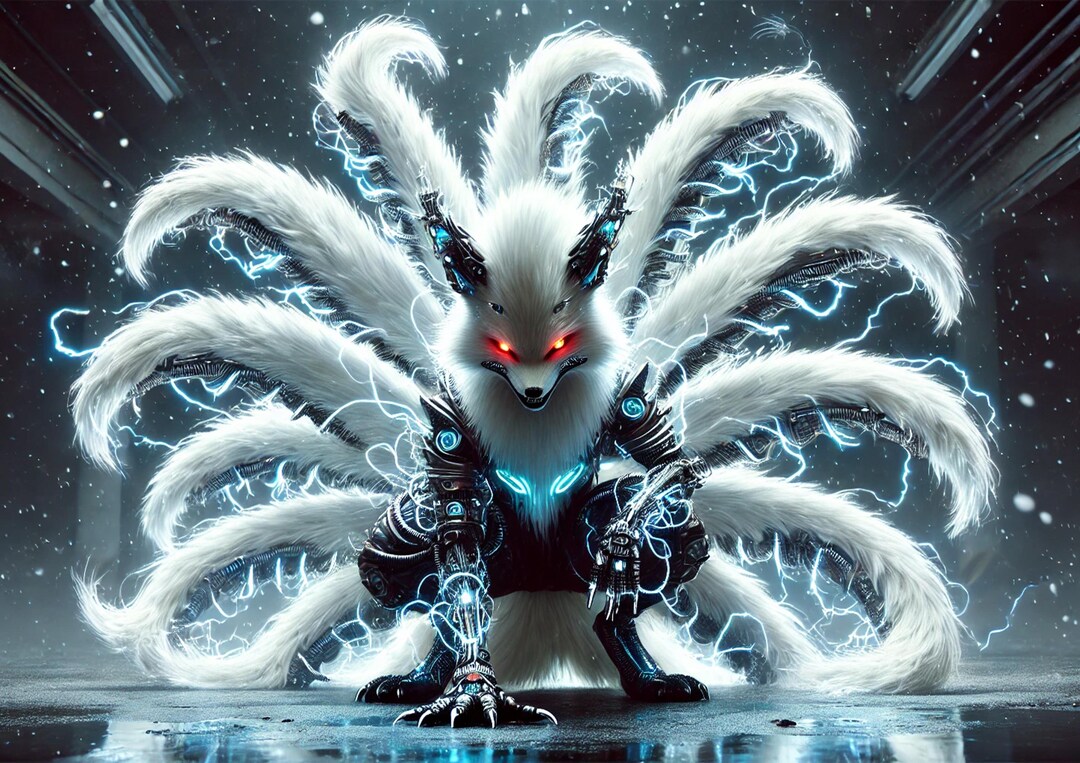 Cyber Kitsune High-resolution, Japanese, Cyberpunk Art 3,508 X 2,480px ...