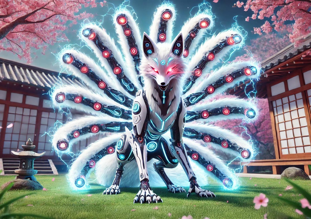 Cyber Kitsune High-resolution, Japanese, Cyberpunk Art 3,508 X 2,480px ...