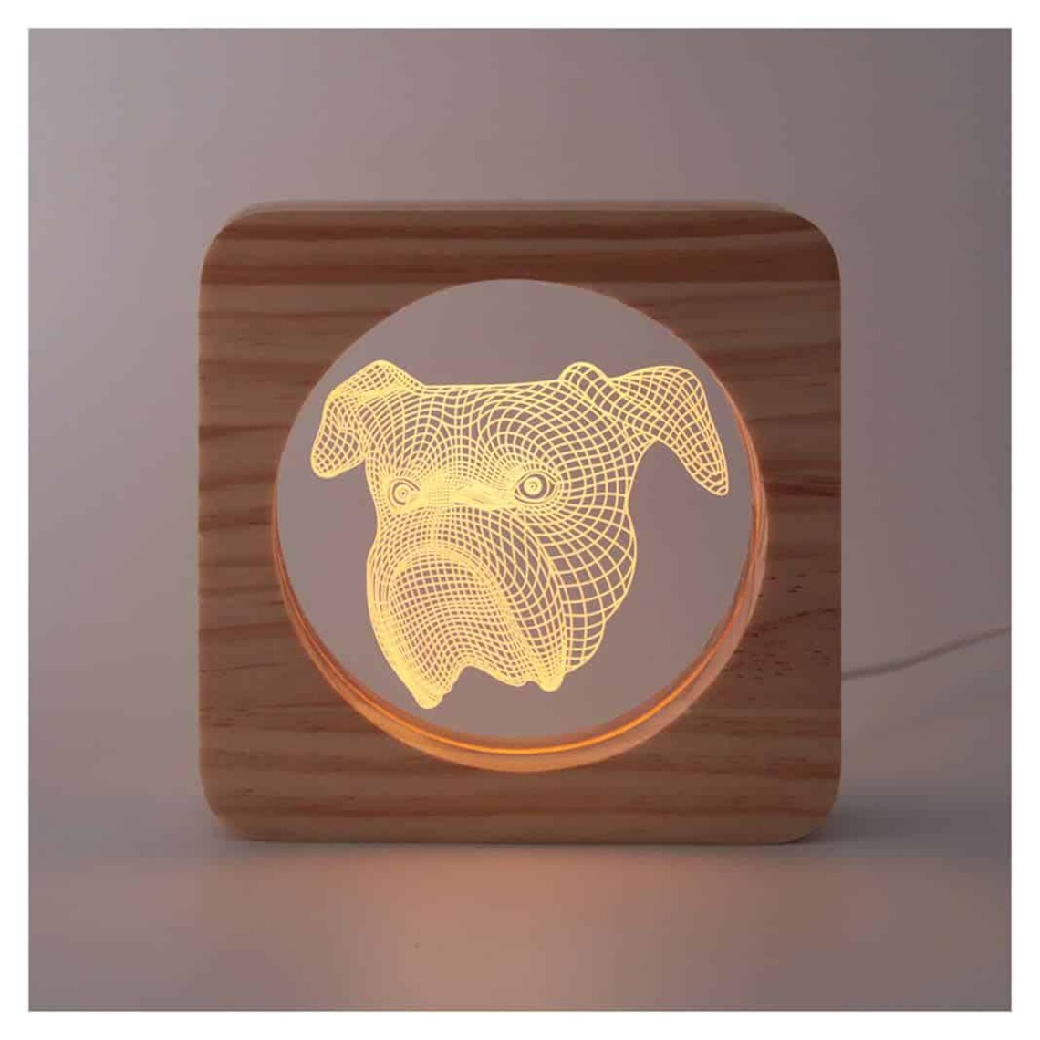 Interactive 3D "dog" Lamp – Modern Home Decor With Warm LED Glow - Etsy