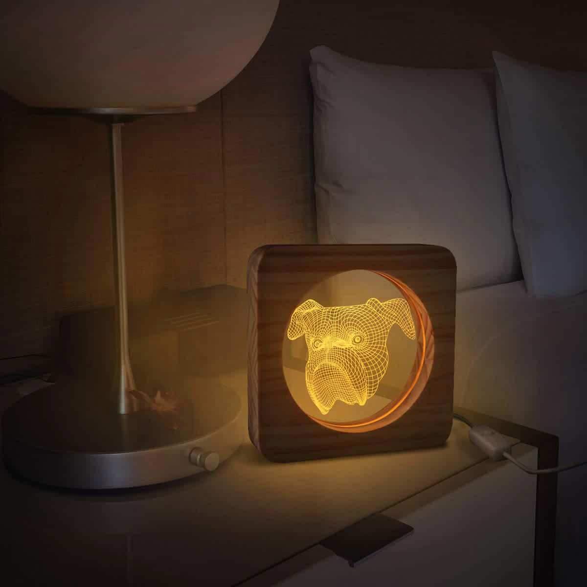 Interactive 3D "dog" Lamp – Modern Home Decor With Warm LED Glow - Etsy