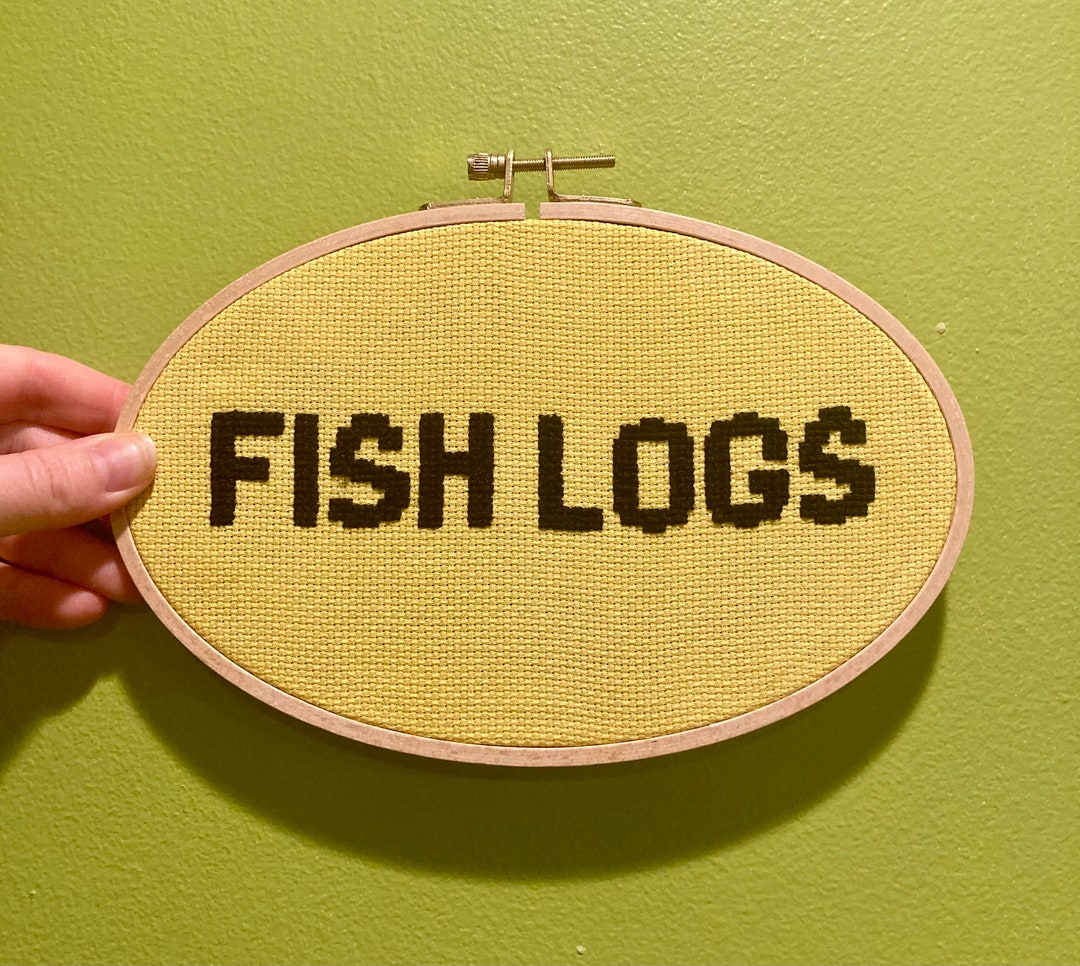FISH LOGS Cross Stitch - Etsy