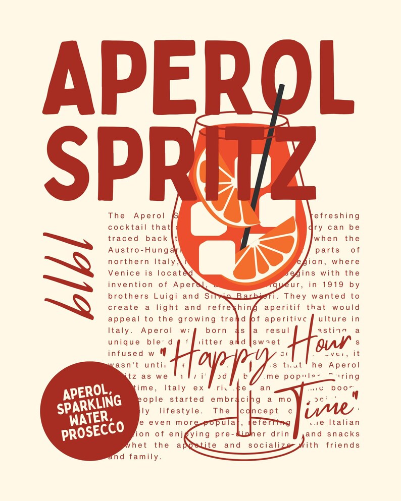 Aperol Spritz - Etsy