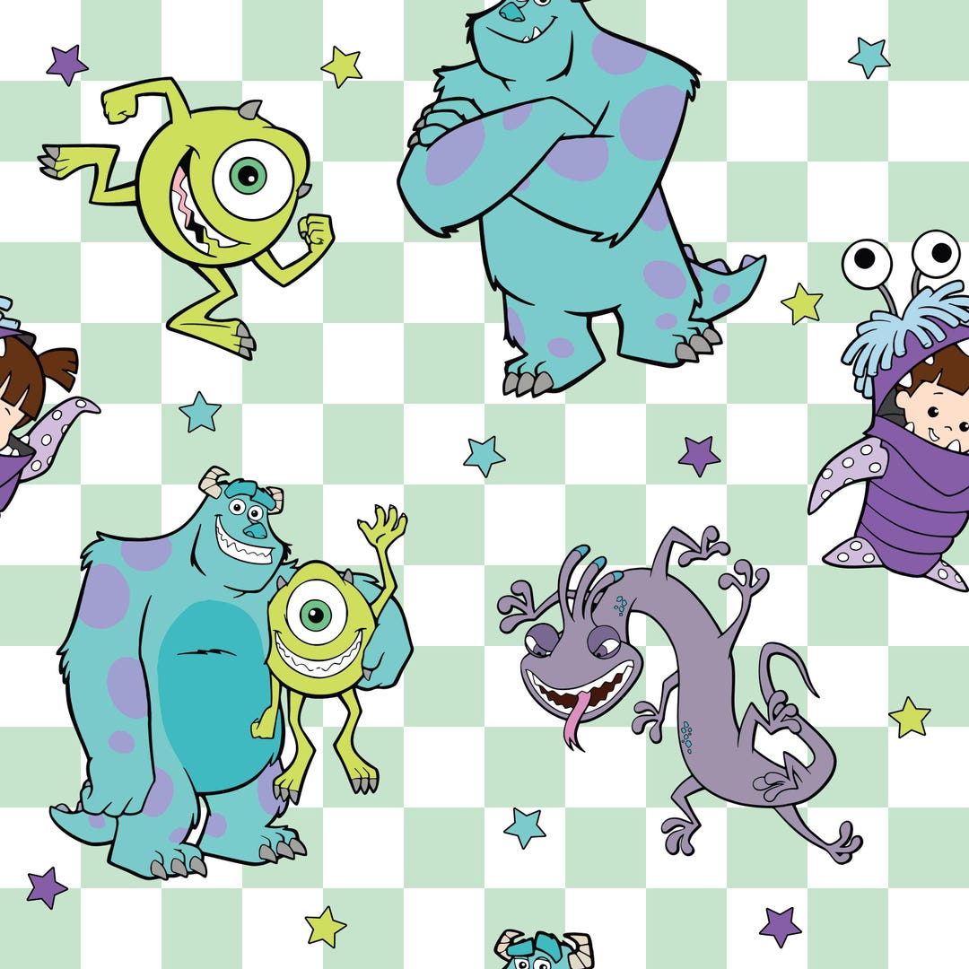 Monsters Inc Fabric, MU Monsters University Fabric, Cartoon Fabric ...