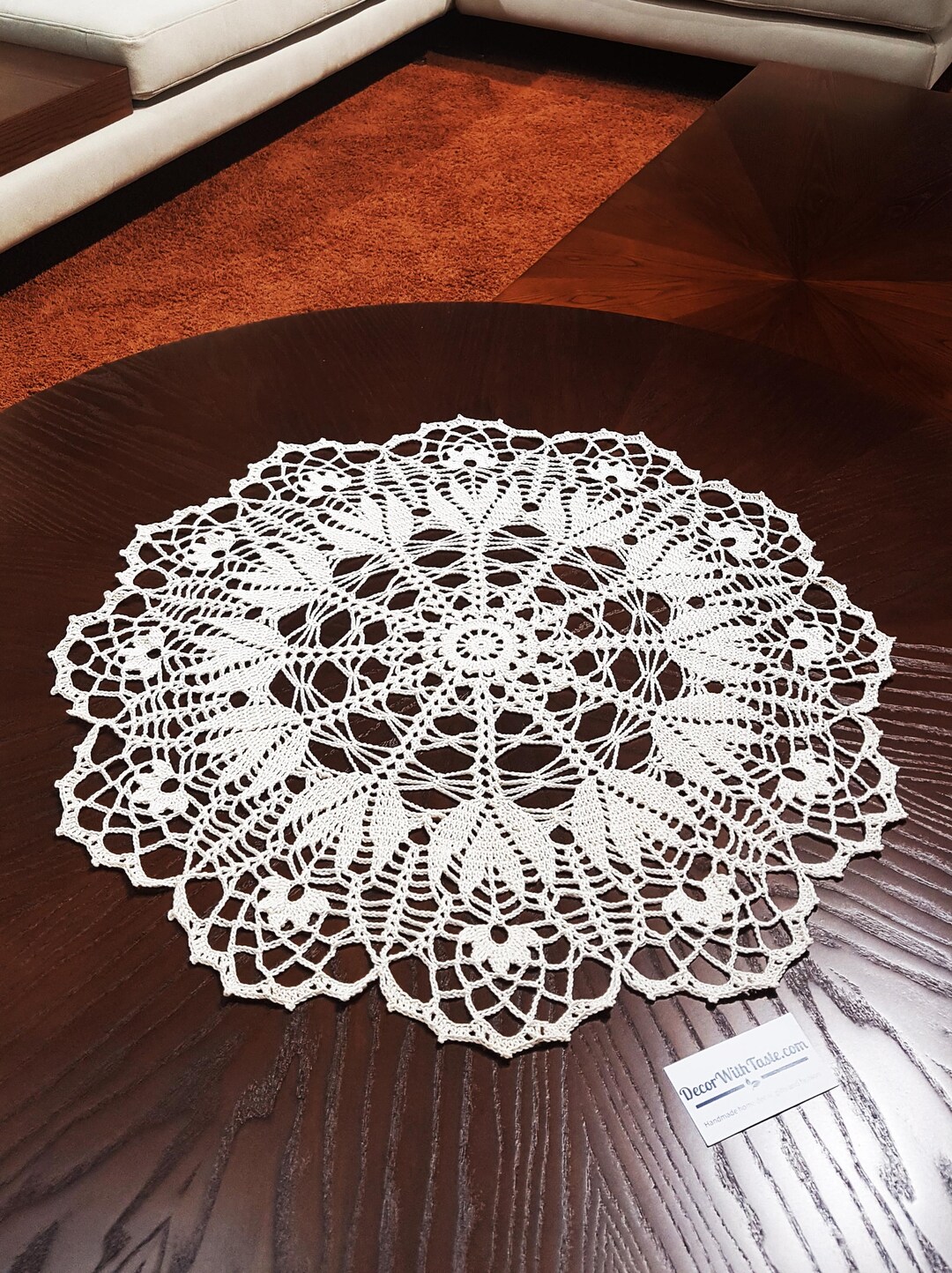 Round Doily, Crochet Doily, Vintage Doily, Vintage Doilies, Crocheted ...