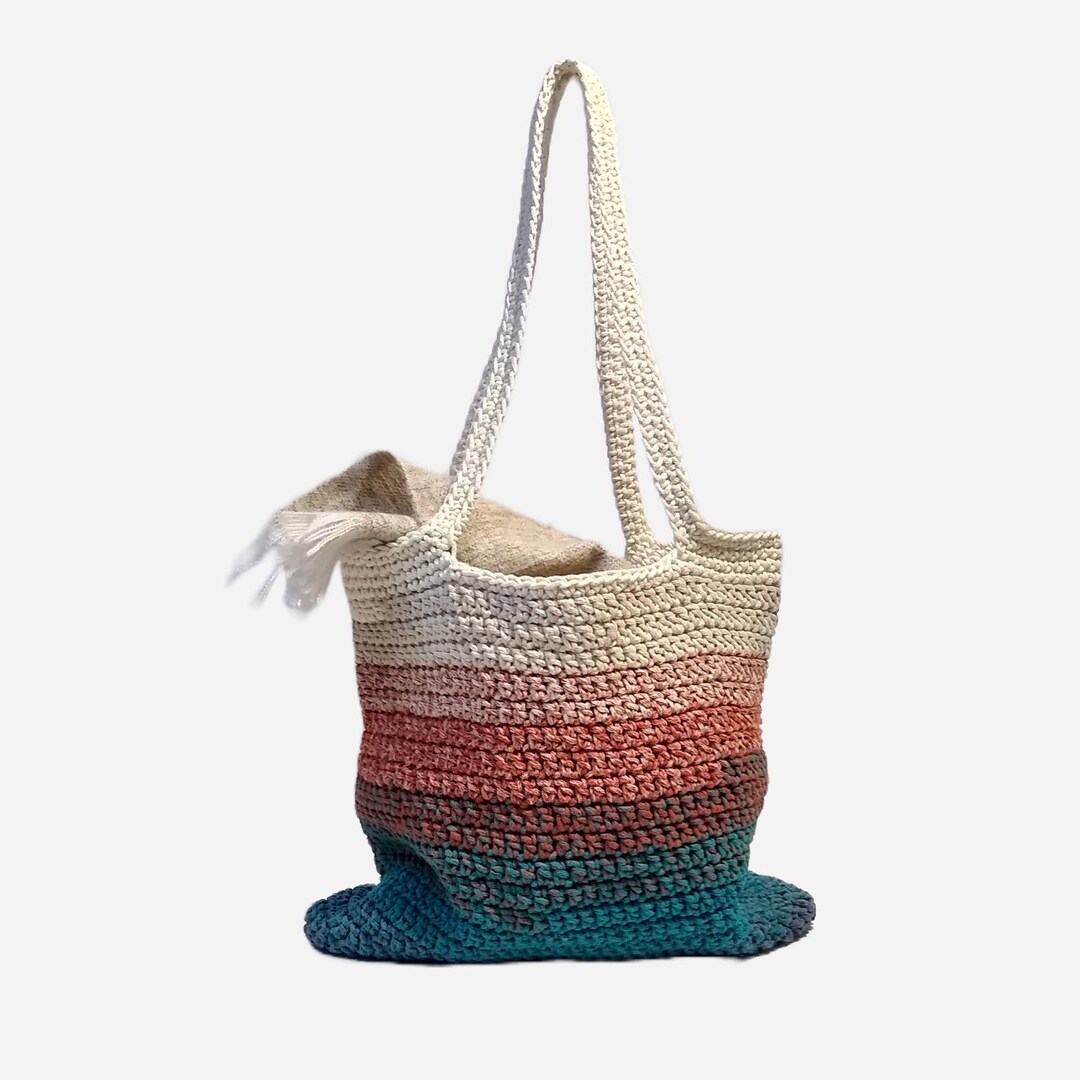 Chunky Crochet Bag Perfect for Any Occasion Colored Chunky Yarn Bag Big ...