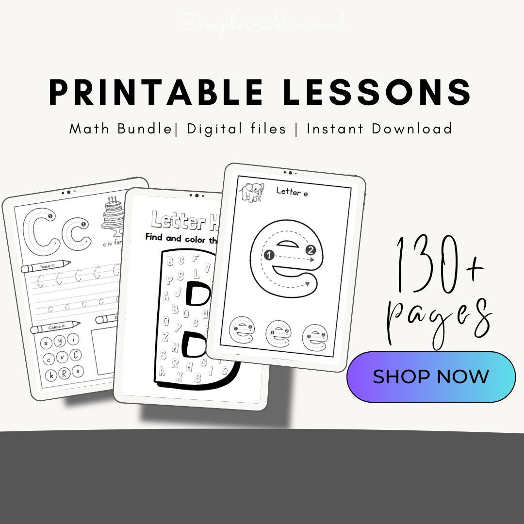 Interactive Preschool + Pre-k + Kindergarten Lessons | Printable ...