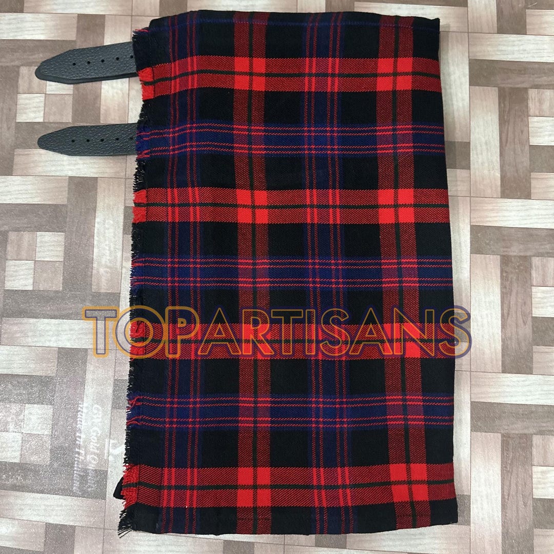 Handmade Clan Brown Modern Kilt for Men - Scottish Brown Modern 8 Yard ...