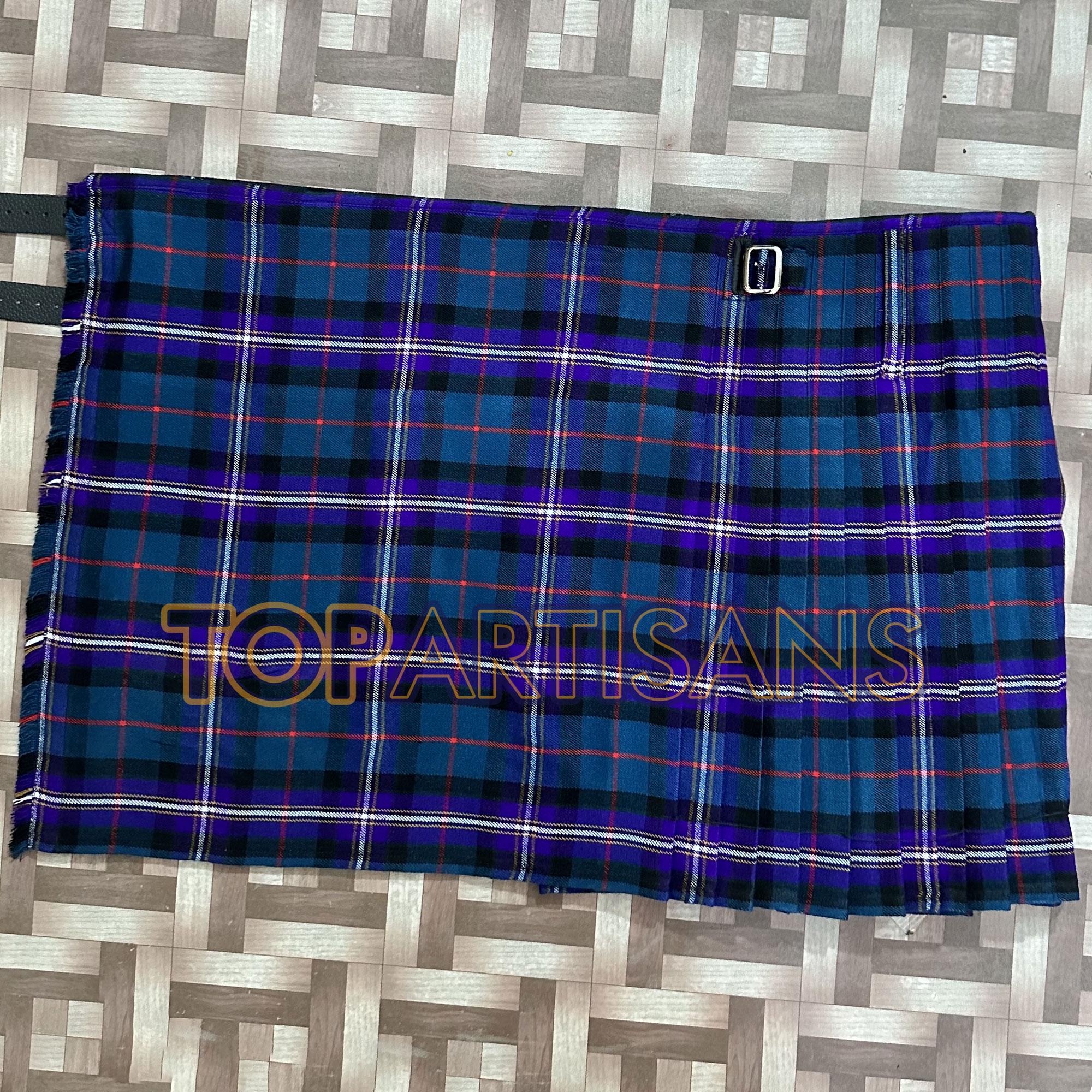 Handmade Clan Masonic Kilt for Men - Scottish Masonic 8 Yard Tartan ...