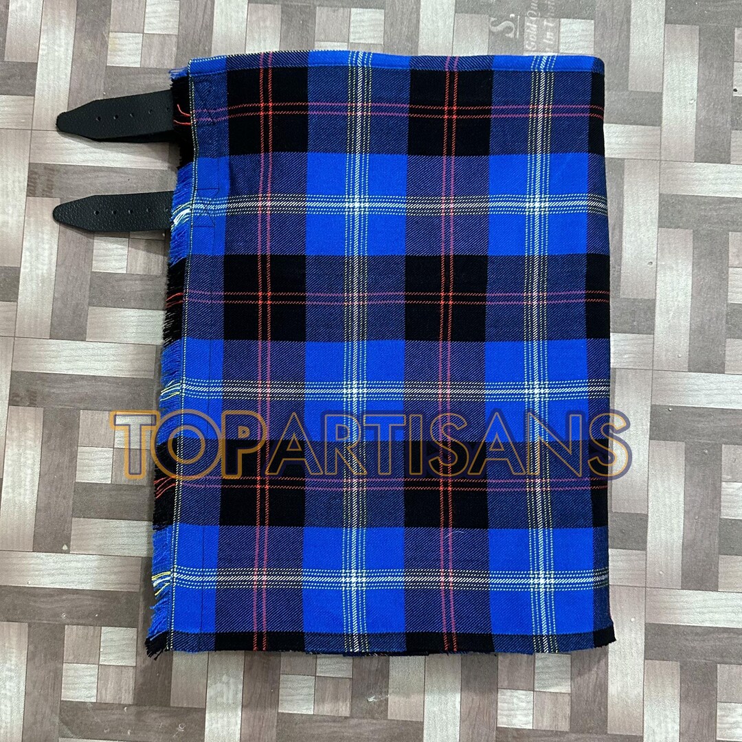 Handmade Clan Hill Kilt for Men - Scottish Hill Modern 8 Yard Tartan ...