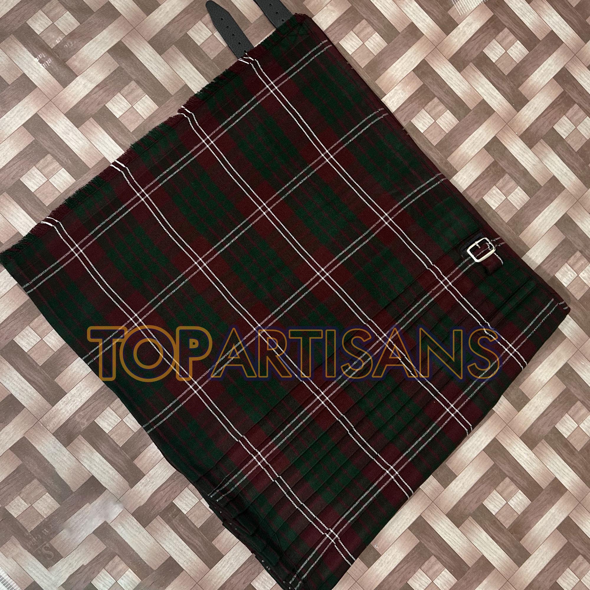 Handmade Clan Crawford Kilt for Men - Scottish Crawford Modern 8 Yard ...
