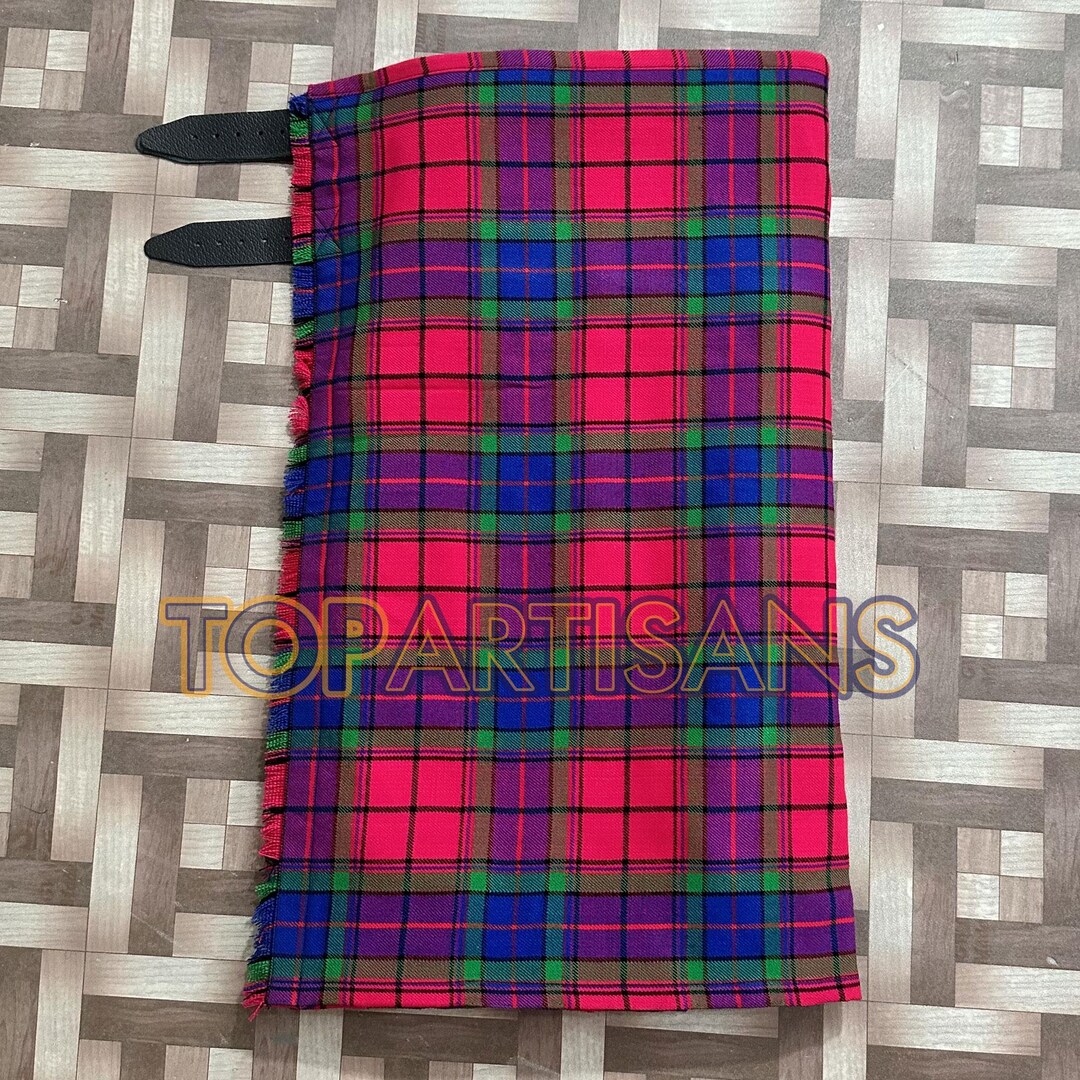 Handmade Clan Wardlaw Kilt for Men - Scottish Wardlaw 8 Yard Tartan ...