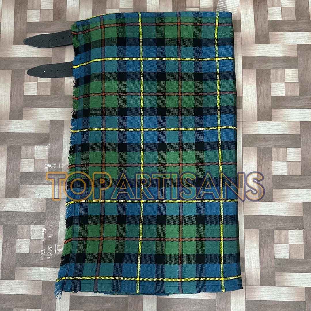 Handmade Clan Macleod of Harris Kilt for Men - Scottish Macleod of Harris Ancient 8 Yard Tartan ...