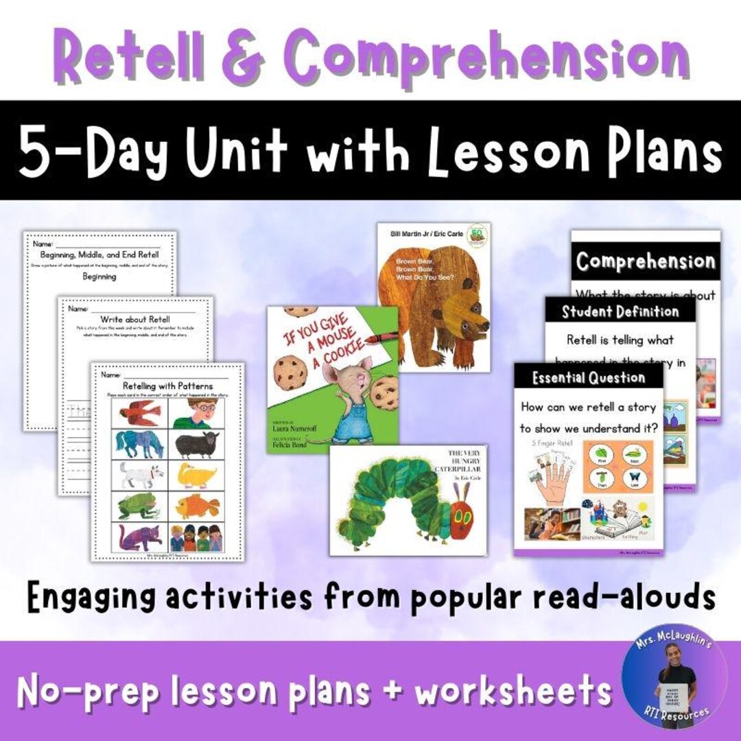 Retell & Comprehension Unit: Understanding Story Characters Through ...
