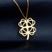 Dainty Clover Pendant in Sterling Silver, Celtic Cross Clover Necklace ...