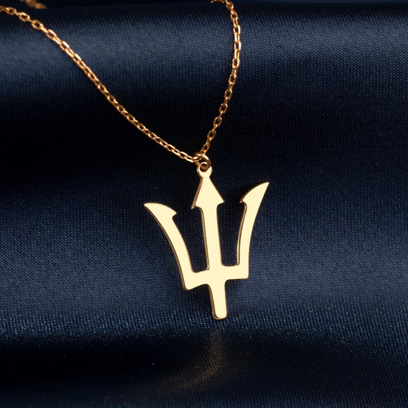 Trident Necklace - Etsy