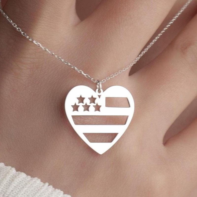Us Flag Necklace - Etsy
