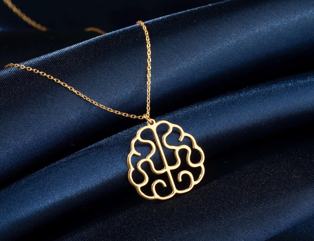 Silver Brain Necklace: Anatomical Jewelry Gift - Etsy