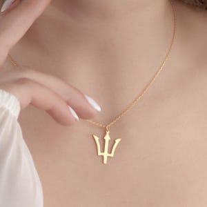 Sterling Silver Poseidon Trident Necklace: Greek Mythology Charm - Etsy