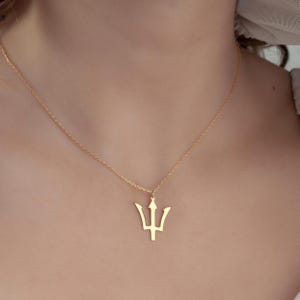 Sterling Silver Poseidon Trident Necklace: Greek Mythology Charm - Etsy