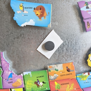 State Puzzle Piece Refrigerator Magnet, United States of America, State ...