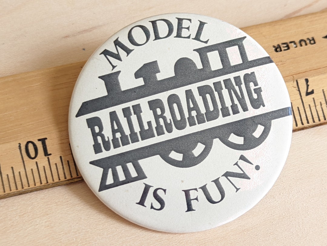 Model Railroading is Fun! Pinback Button, Train Pin - Etsy