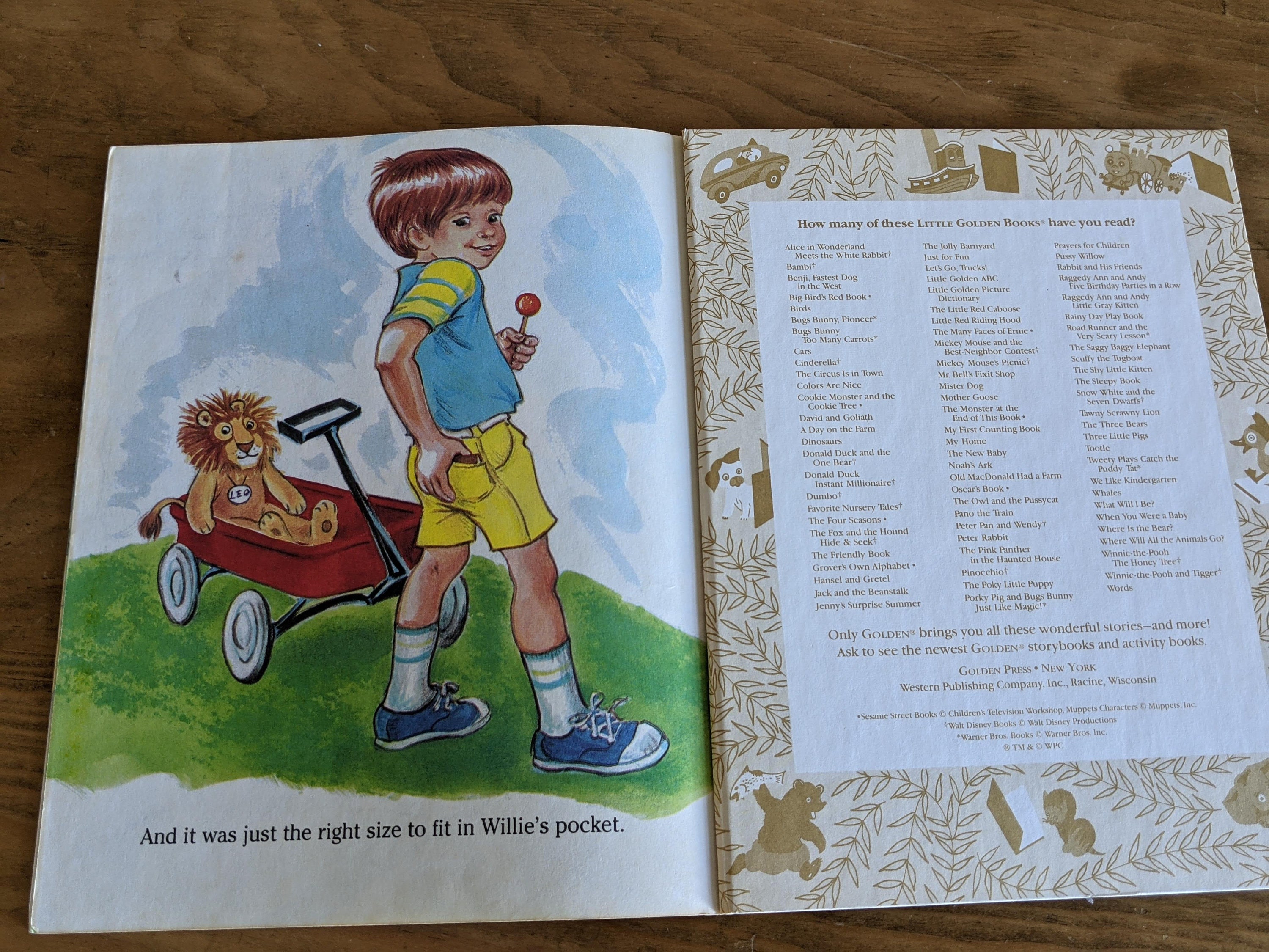 Willie Found a Wallet Golden Book 1984 Hardback 6.75x7.75 | Etsy