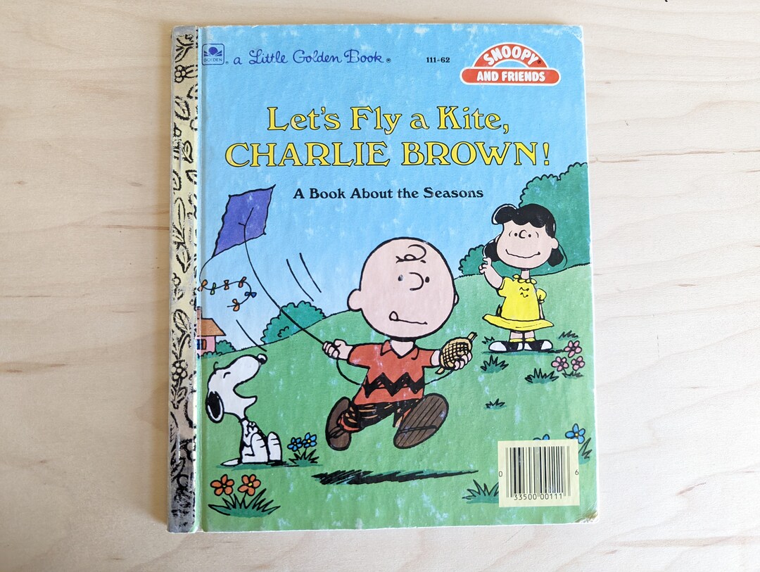 Let's Fly a Kite Charlie Brown, Little Golden Book 1987, 6.75x8 Inch ...