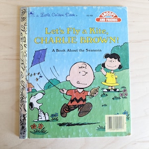 Let's Fly a Kite Charlie Brown Little Golden Book 1987 - Etsy