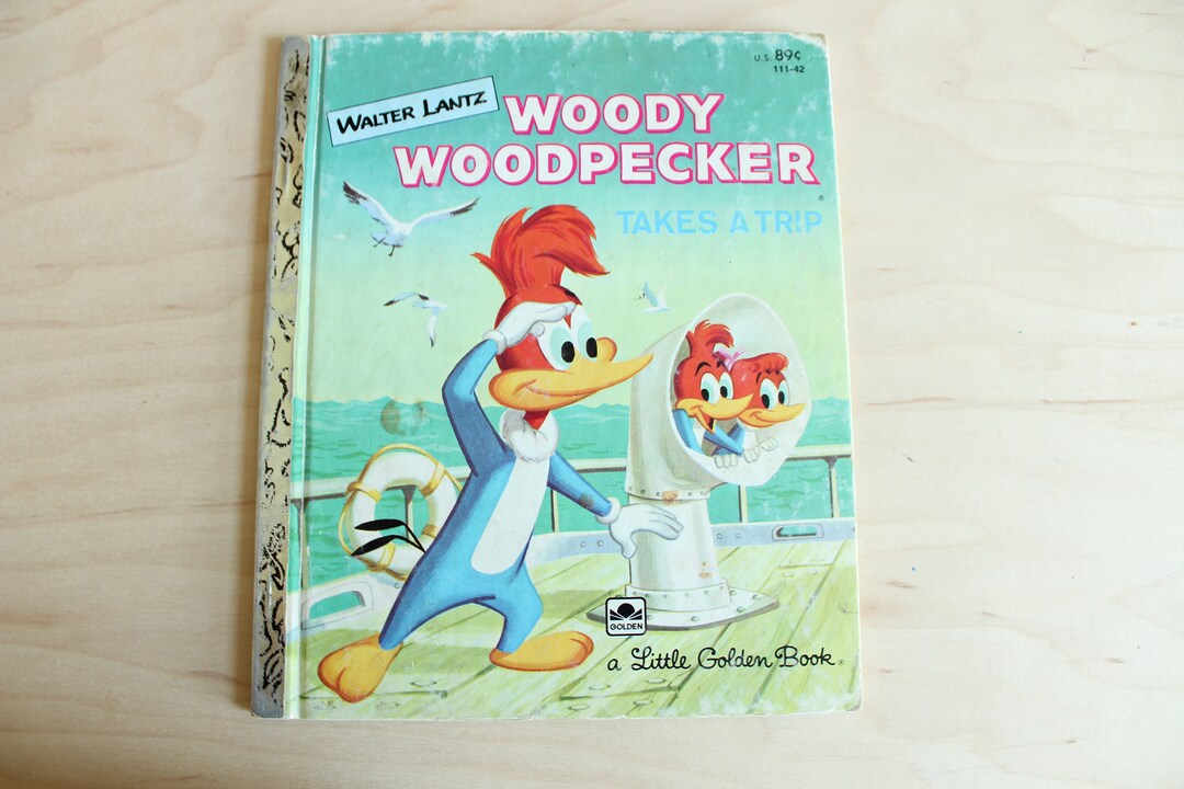 Woody Woodpecker Takes a Trip, Little Golden Book 1970s or 80s, 6.75x8 ...