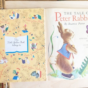 Peter Rabbit, Little Golden Book 1958, Hardback Children's Book - Etsy