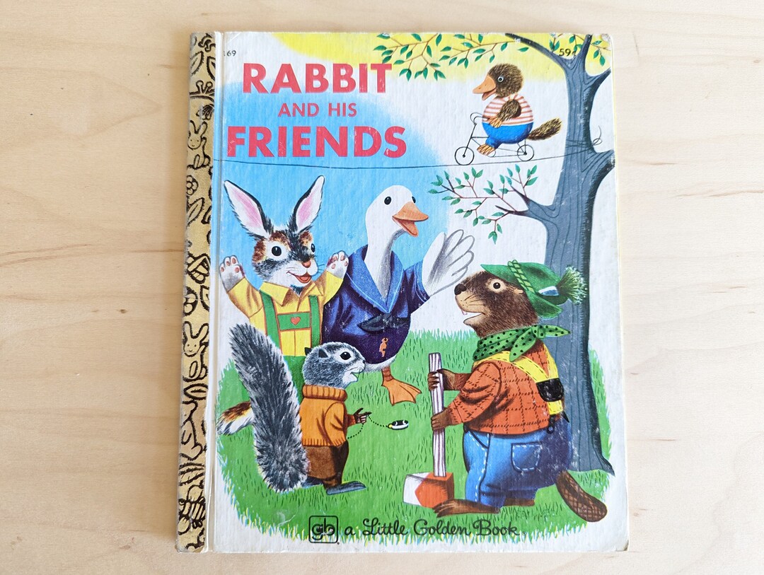 Rabbit and His Friends Little Golden Book, 1977, Hardback 6.75x7.75 ...