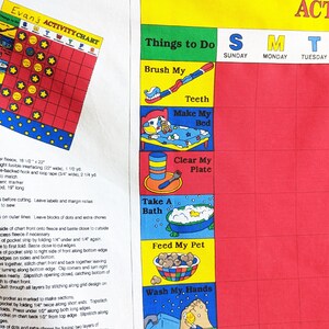 The Kids Corner Activity Chart by Fabric Traditions, Chore Chart Sewing ...