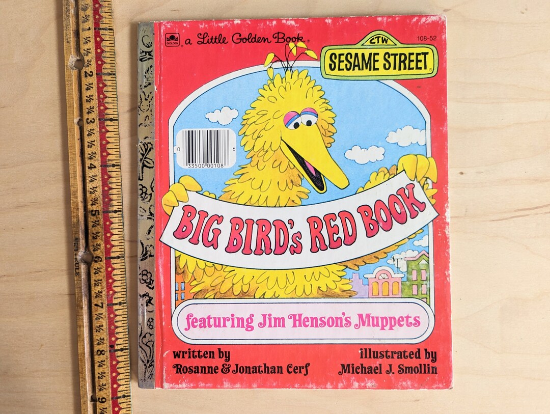 Big Bird's Red Book, Little Golden Book 1977, Hardback Children's Book ...
