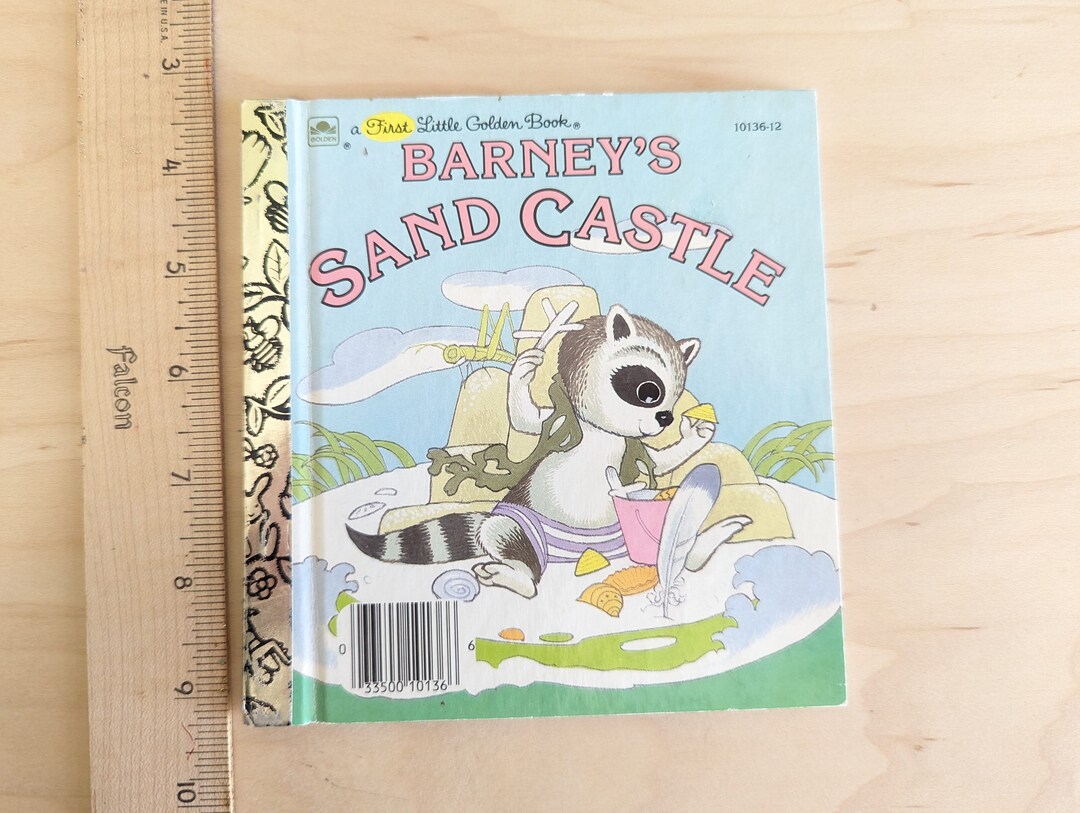 Barney's Sand Castle A First Little Golden Book 5.5x6 - Etsy