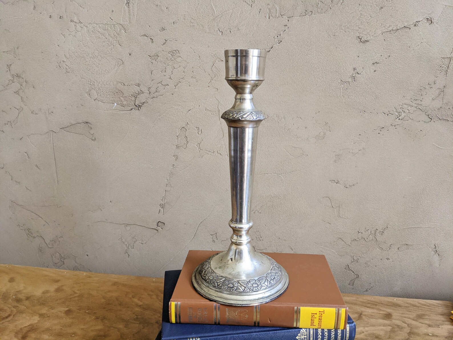 12 Inch Tall Silver Colored Candle Holder Silver Plated 1 Lb - Etsy