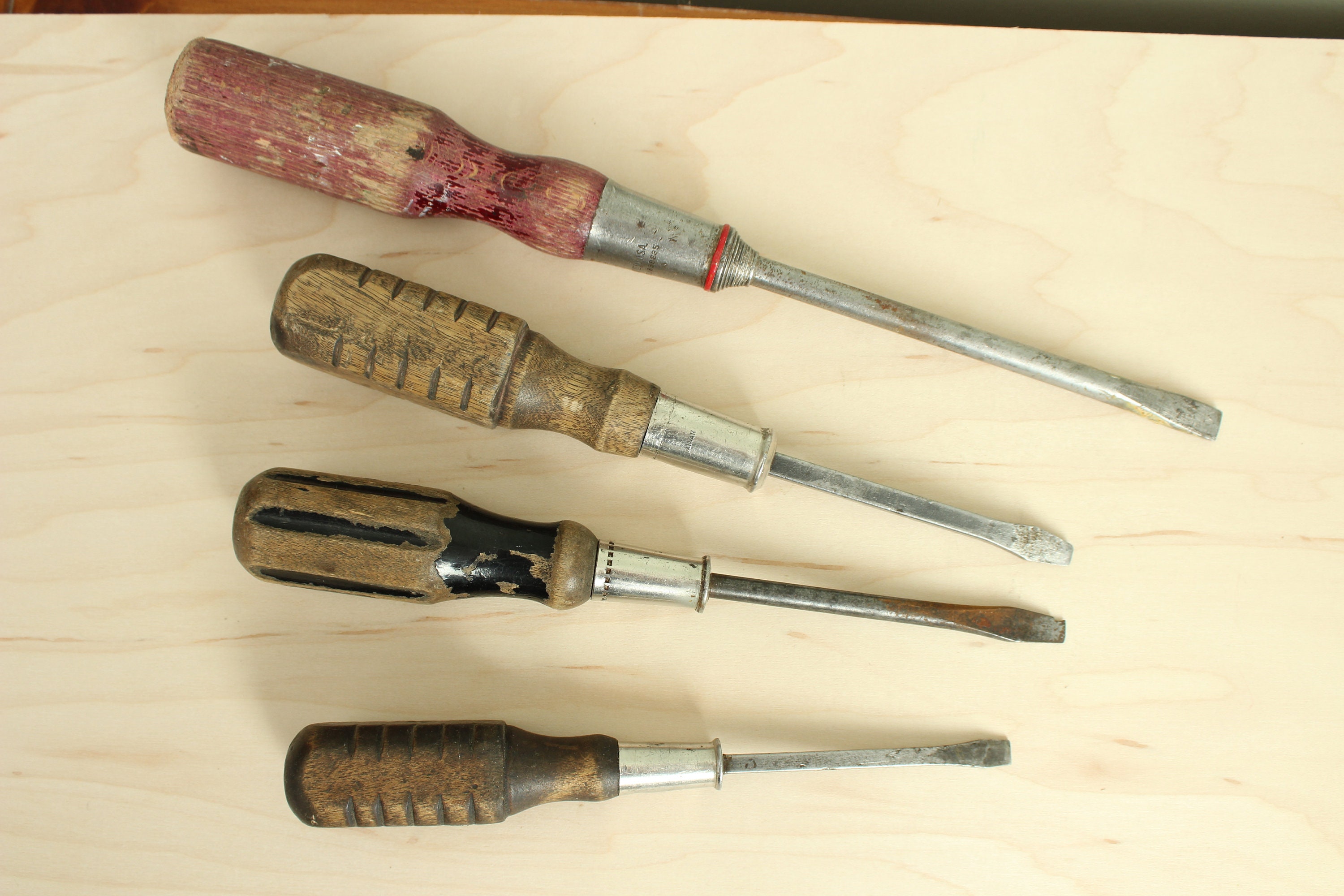 Wood Handled Flat Head Screwdriver Choose One Vintage | Etsy