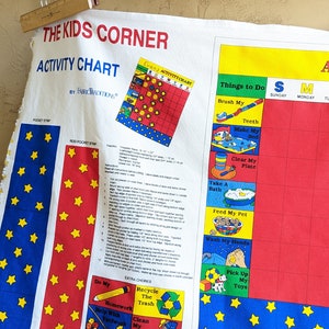 The Kids Corner Activity Chart by Fabric Traditions, Chore Chart Sewing ...
