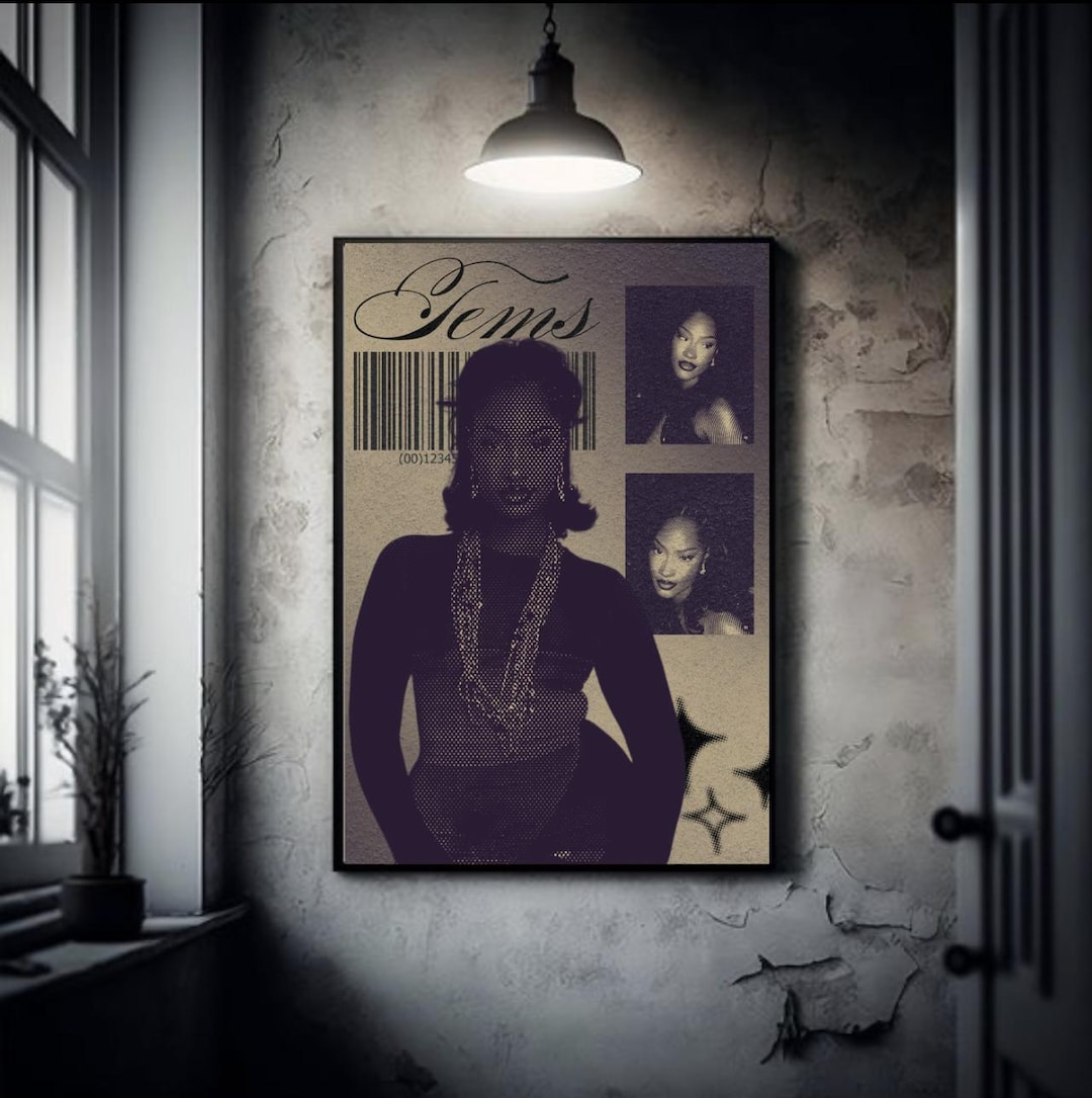 Tems Poster, Rolled Posters, Wall Art, Music Decor, Afrobeat Musician ...