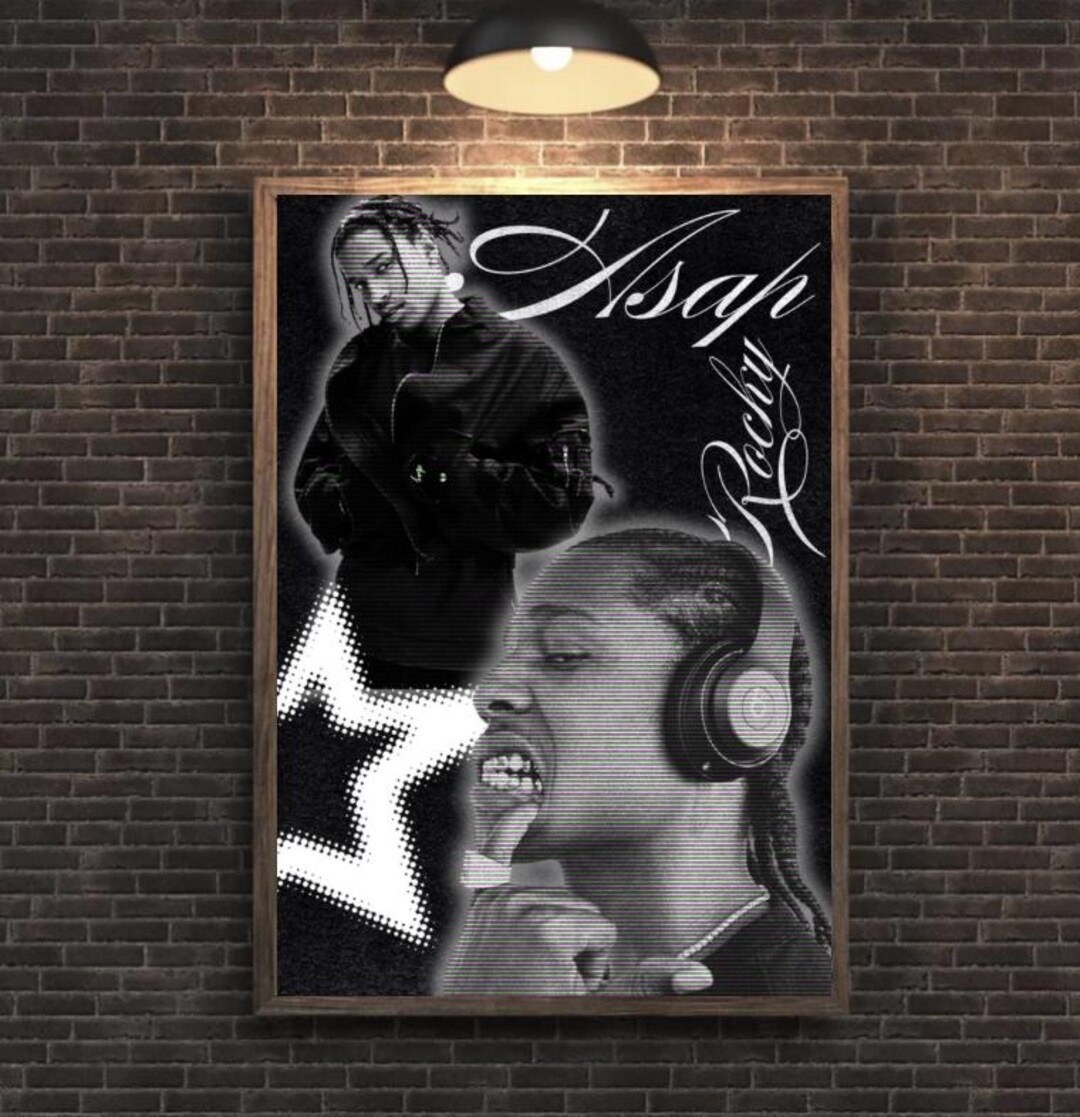 Asap Rocky Poster, Wall Art Decor, Hip Hop Roll Poster, Dorm Room ...