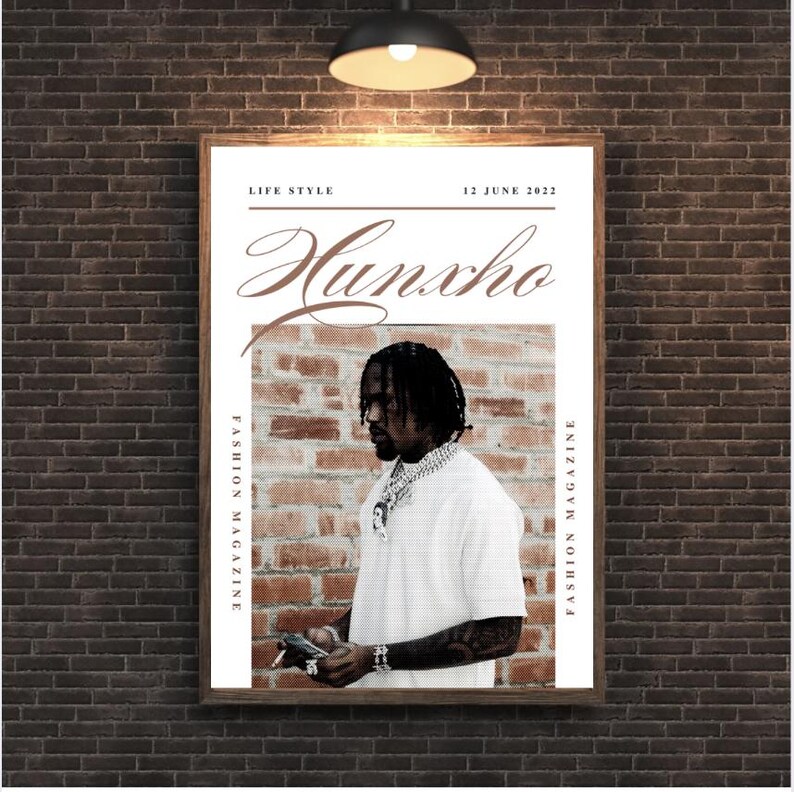 Hunxho Rapper Poster/ Rap Wall Art, Album Cover Print, Custom Rap ...