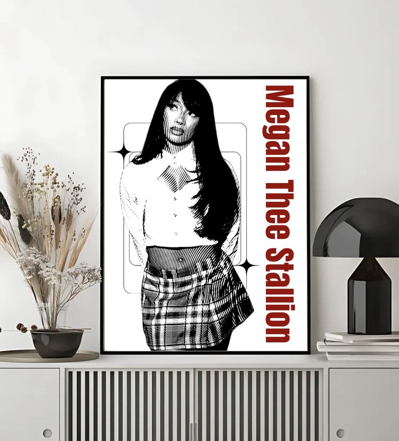 Megan Thee Stallion Poster, Music Fan Gift, Pop Culture Art, Rolled ...