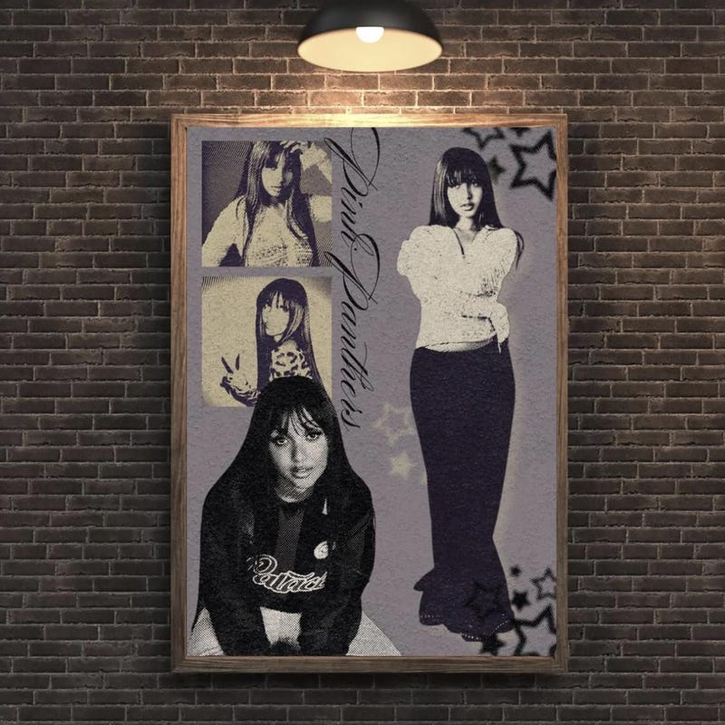 Pink Girl Edgy Retro Poster - Etsy