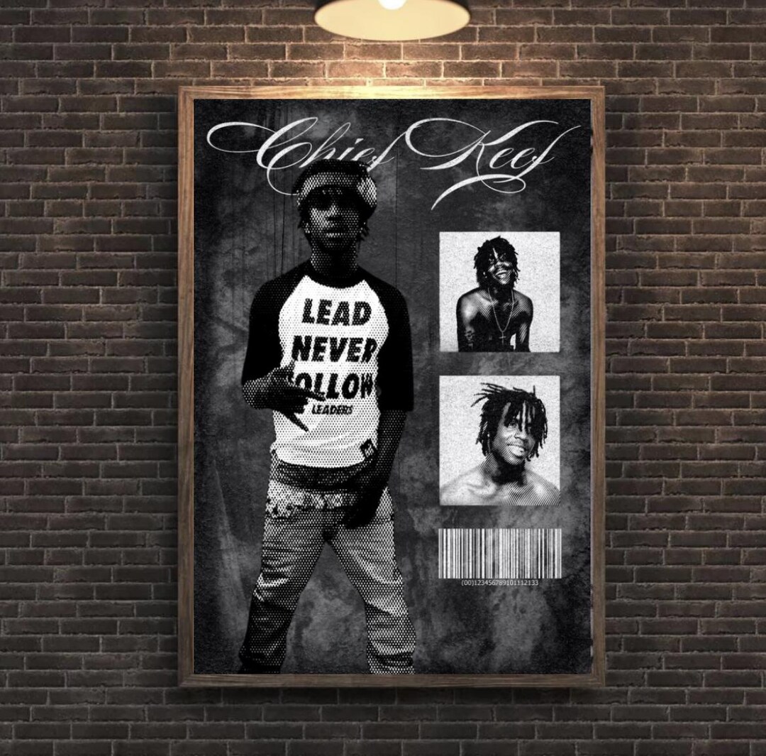 Chief Keef Poster, Rolled Wall Art, Hip Hop Music Decor, Rapper Fan ...