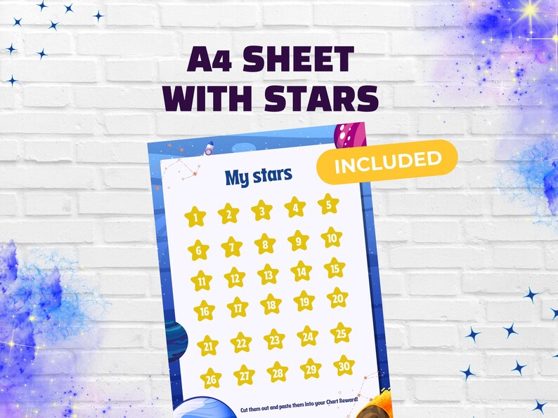 Star Reward Chart | Space Reward Chart | Printable Behavior Chart ...