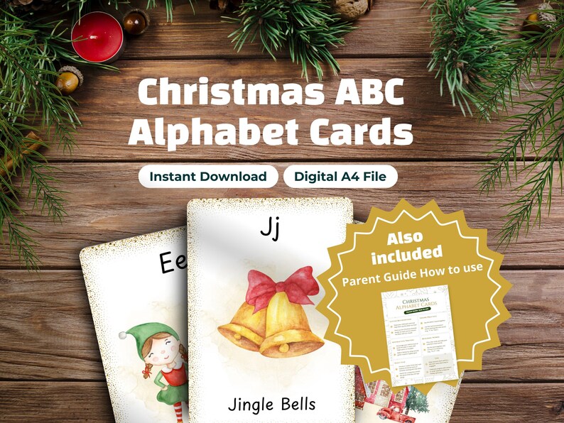 Christmas Cards for Kids, Christmas ABC, Christmas Flashcards ...