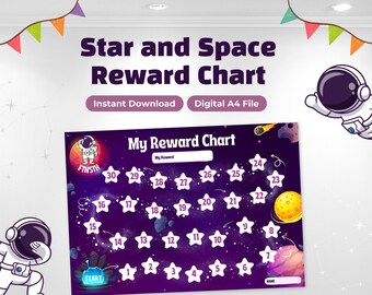 Space Reward Chart L Reward Chart | Printable Behavior Chart | Chore ...