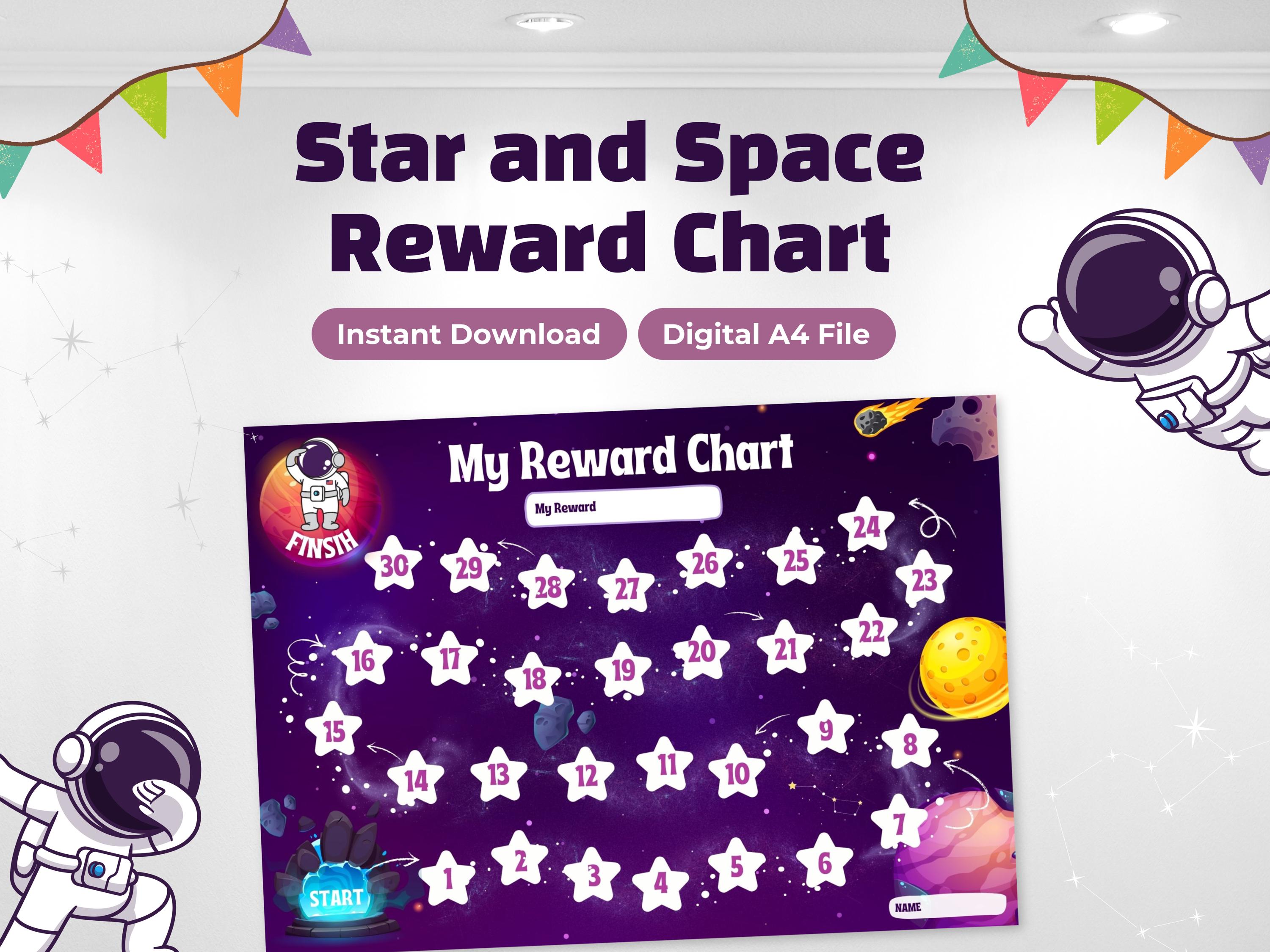 Star Reward Chart | Space Reward Chart | Printable Behavior Chart ...